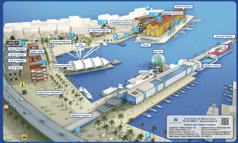 Mappa Genova - Attrazioni, trasporti, centro storico, porto antico PDF