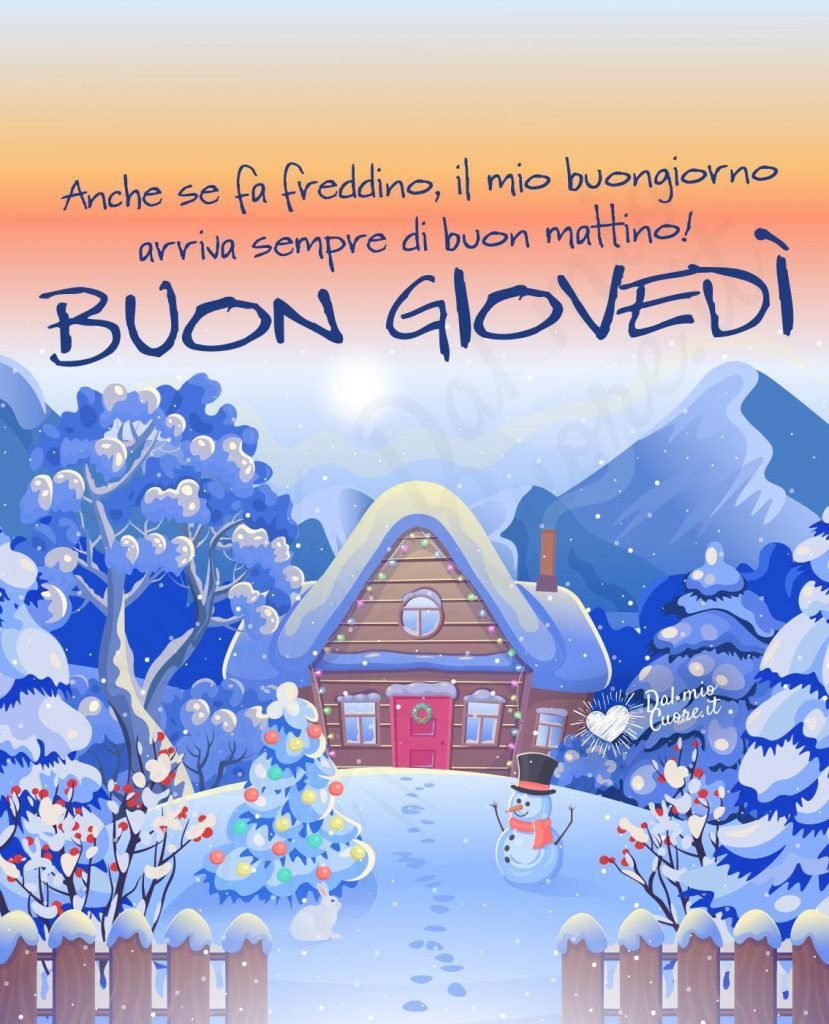 Buon Giovedì invernale: frasi e immagini del buongiorno e buonanotte